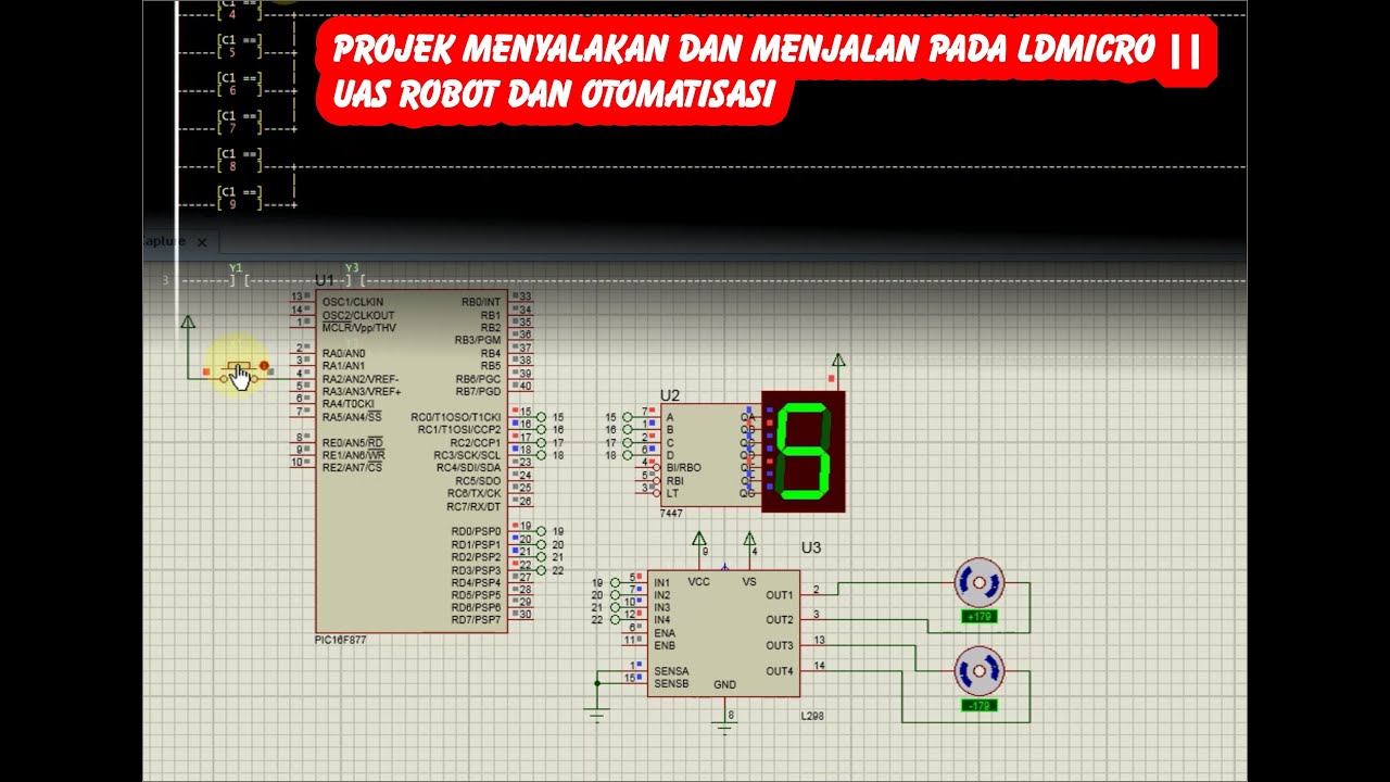 SIMULASI ROBOT HALANG RINTANG MENGGUNAKAN LDMicro & PROTEUS || UAS ...