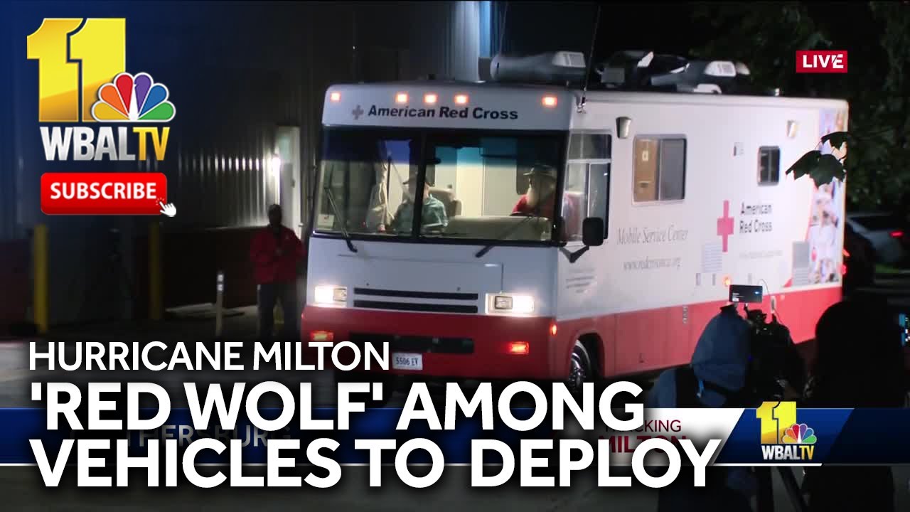 Red Cross mobile command vehicles deploy from Maryland to Florida - YouTube