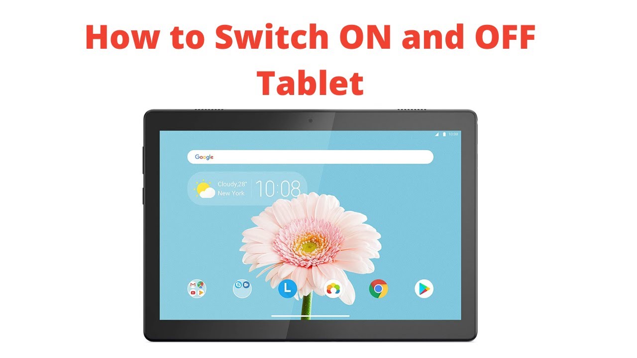How to Power On and OFF Tablet - YouTube