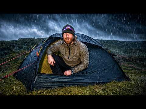 THE STORM HITS! Solo Winter Camping In Heavy Rain