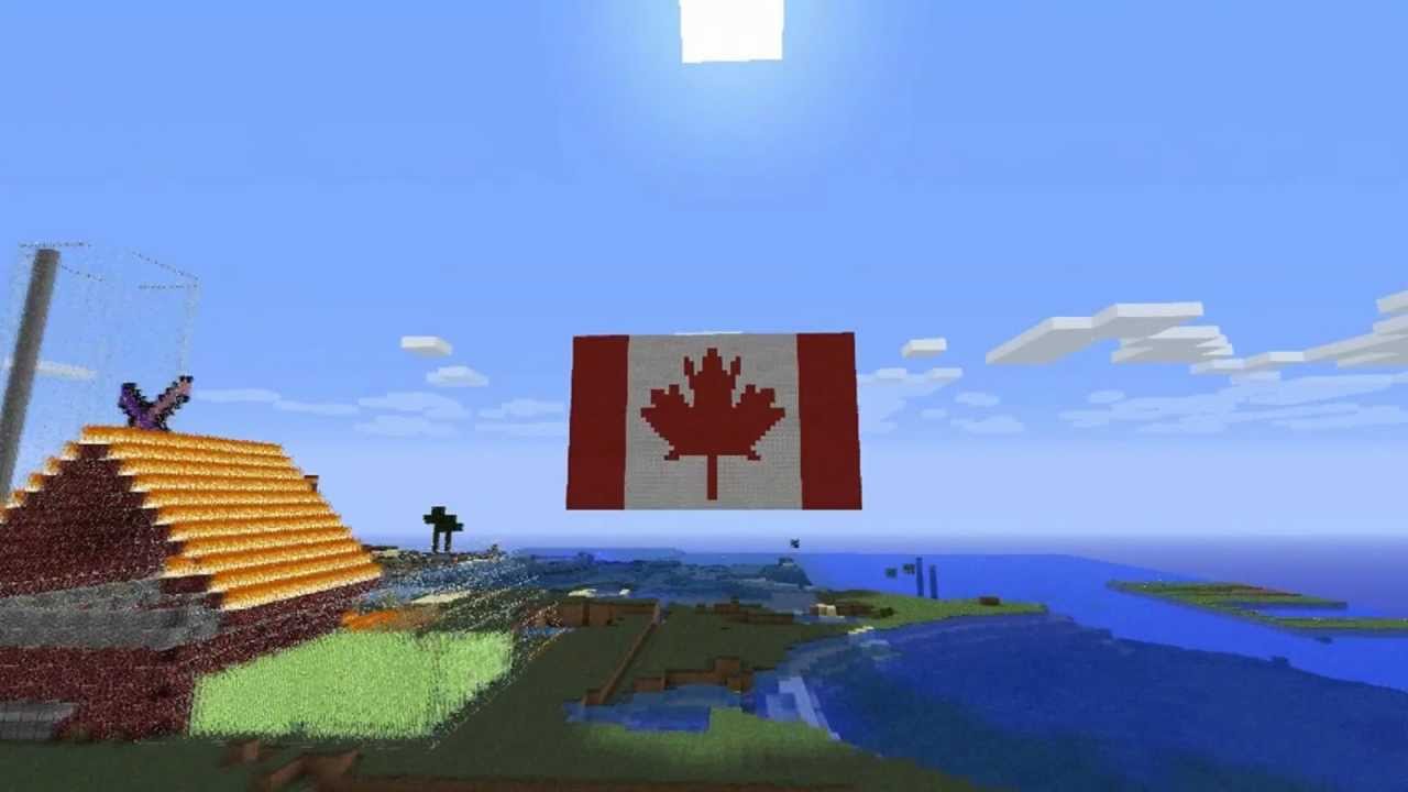 Giant Canadian Flag in Minecraft ! (Built by Gohabsgo27) - YouTube