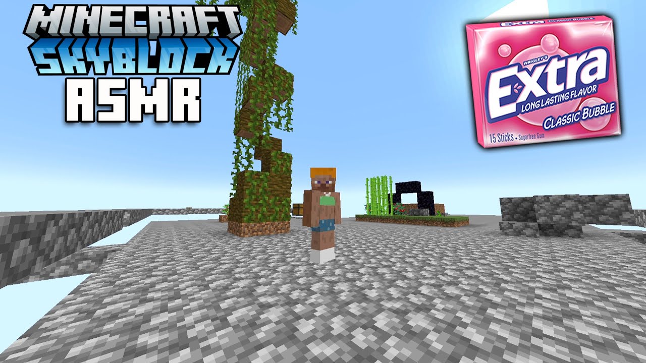 [ASMR] Minecraft Skyblock Survival Gum Chewing Ep 4 (Whispering ...