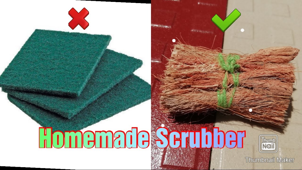 How to make a Dish Washing Scrubber at Home I DIY Homemade Dish Wash # ...