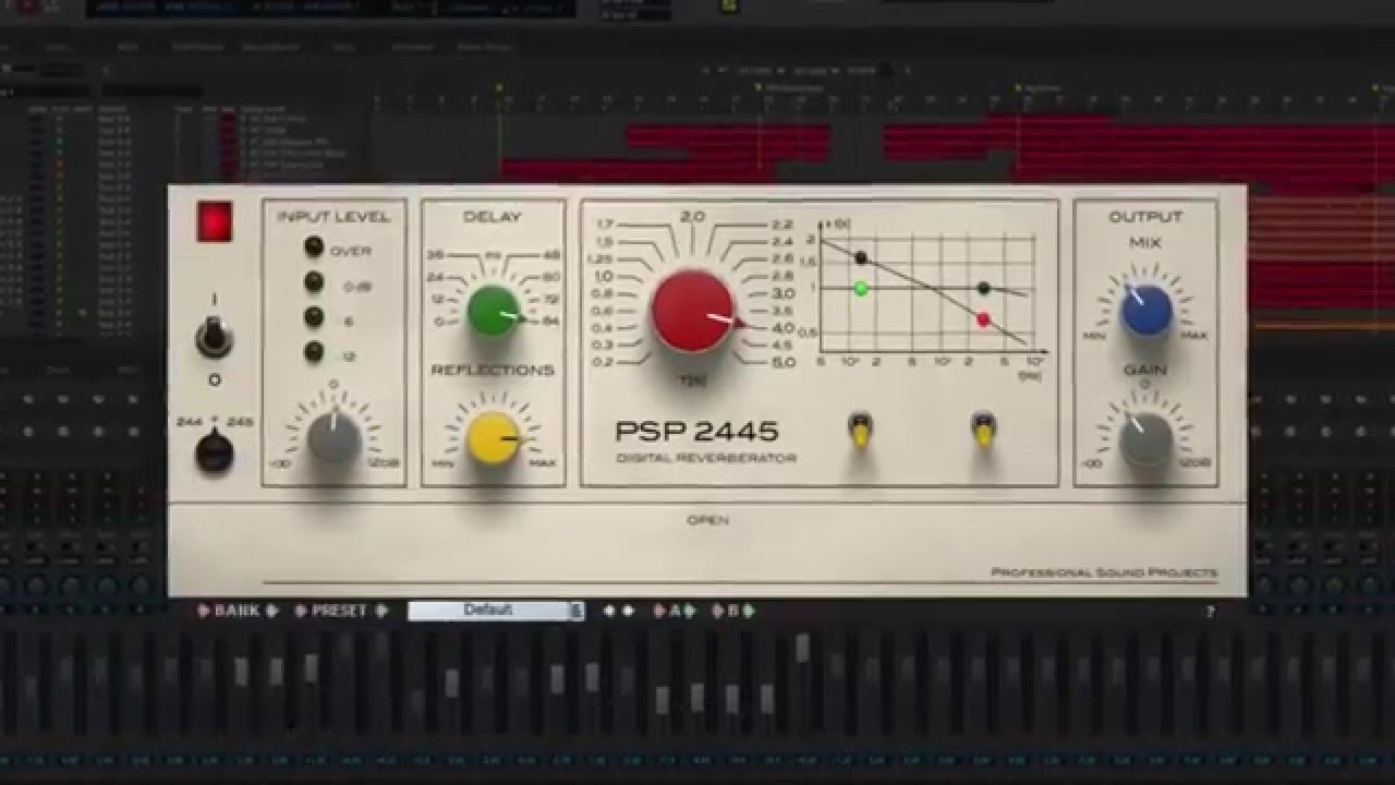 PSP 2445 a reverb processor plug-in. - YouTube
