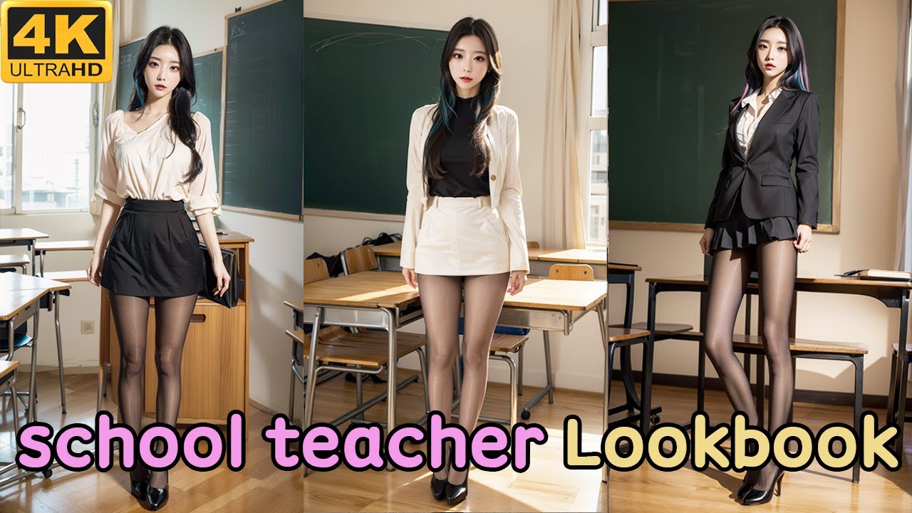 [4K] School Teacher Lookbook / 学校の先生ルックブック / 선생님 룩북 / 学校老师的lookbook ...