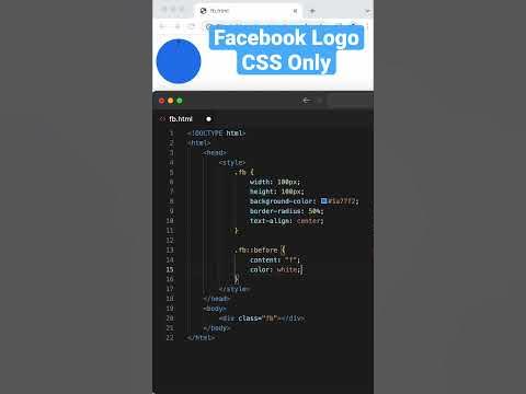 How to make Facebook logo using CSS | Coding Bareng #shorts #css #tutorial #beginners #facebook ...