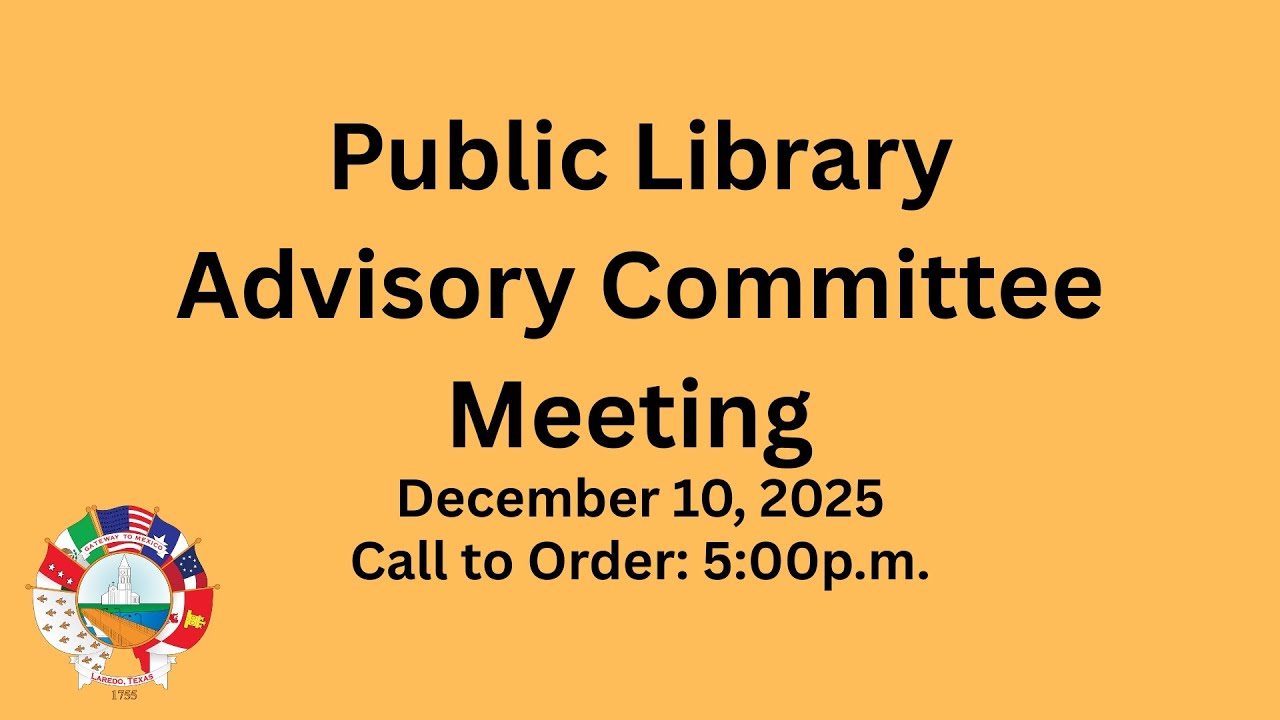 Public Library Advisory Committee Meeting 12/10/25 - YouTube