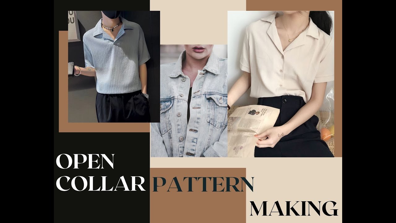 EASY METHOD Open Collar Pattern Making I Open Collar Cutting - YouTube