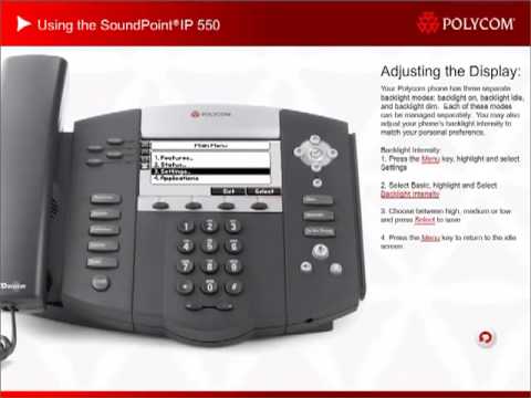 Polycom SoundPoint IP 550 HD Voice - YouTube