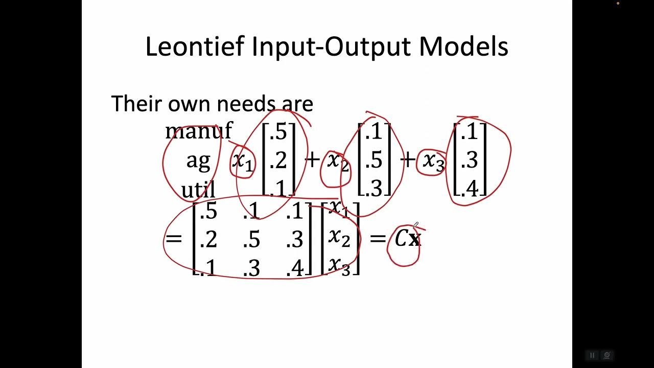 Leontief Input Output Model - YouTube