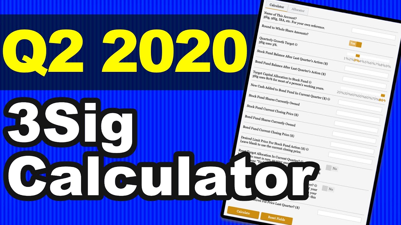 Q2 2020 3Sig Calculator Demonstration - YouTube