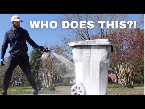 Pressure Washing My Trash Can With A Karcher K1700 & Adams Foam Cannon ...