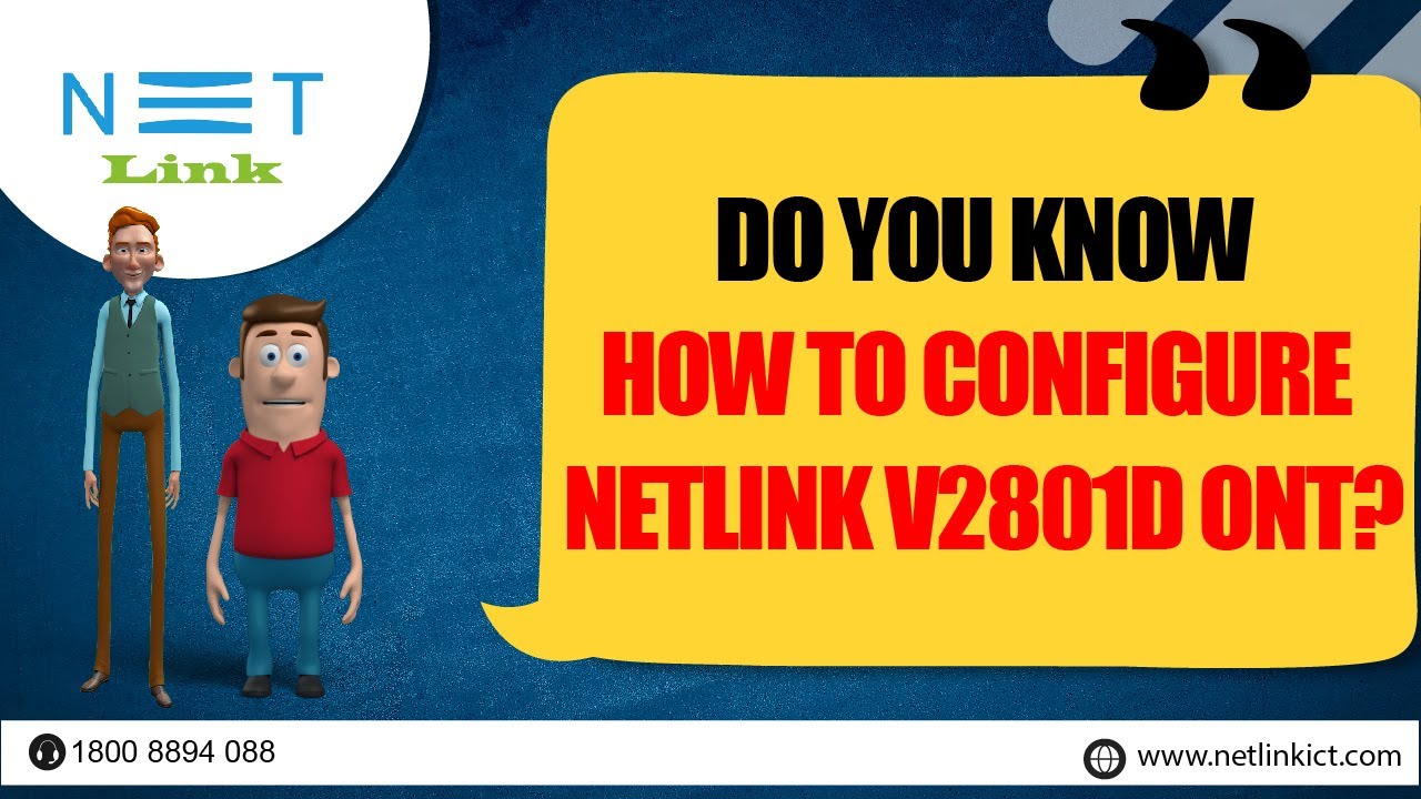 Do you know How to Configure Netlink V2801D ONT-58 - YouTube