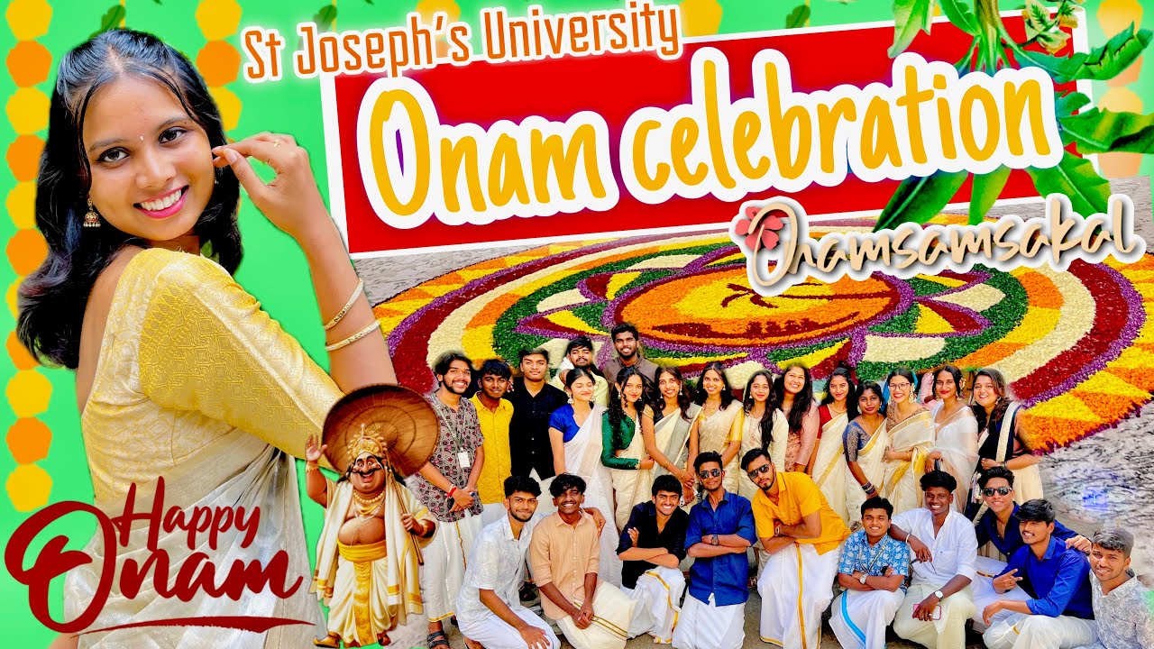 Onam celebration in our college📍St Joseph’s University 2024🌼 | Fun with ...