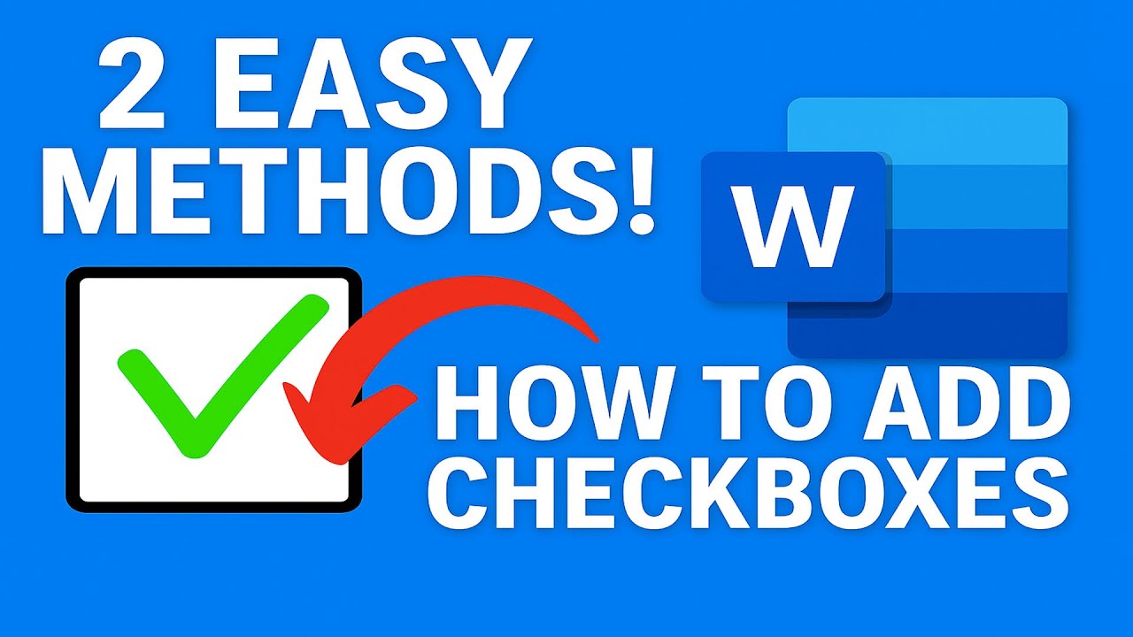 How to Add Check Boxes in Word (Simple & Quick Method) - YouTube