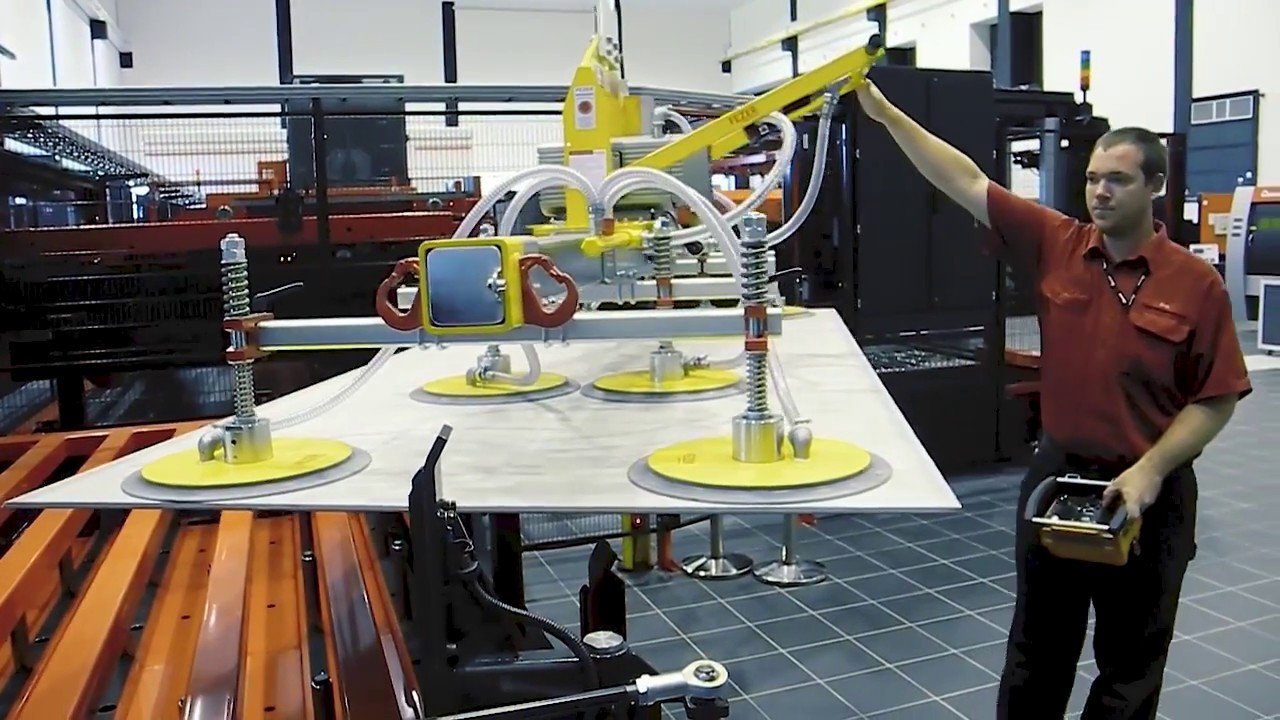FEZER: VacuBoy VB Loading of laser cutting machines - YouTube