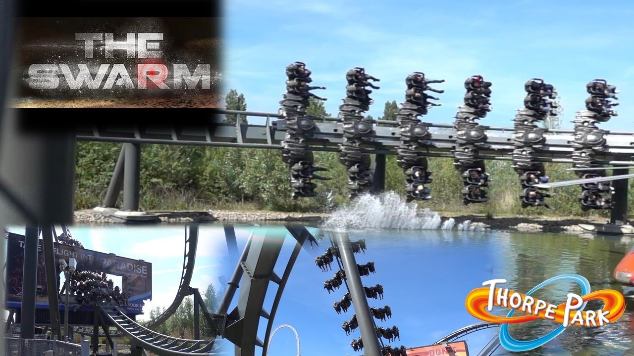 Thorpe Park - The Swarm Off Ride 240FPS Full 2kHD - YouTube