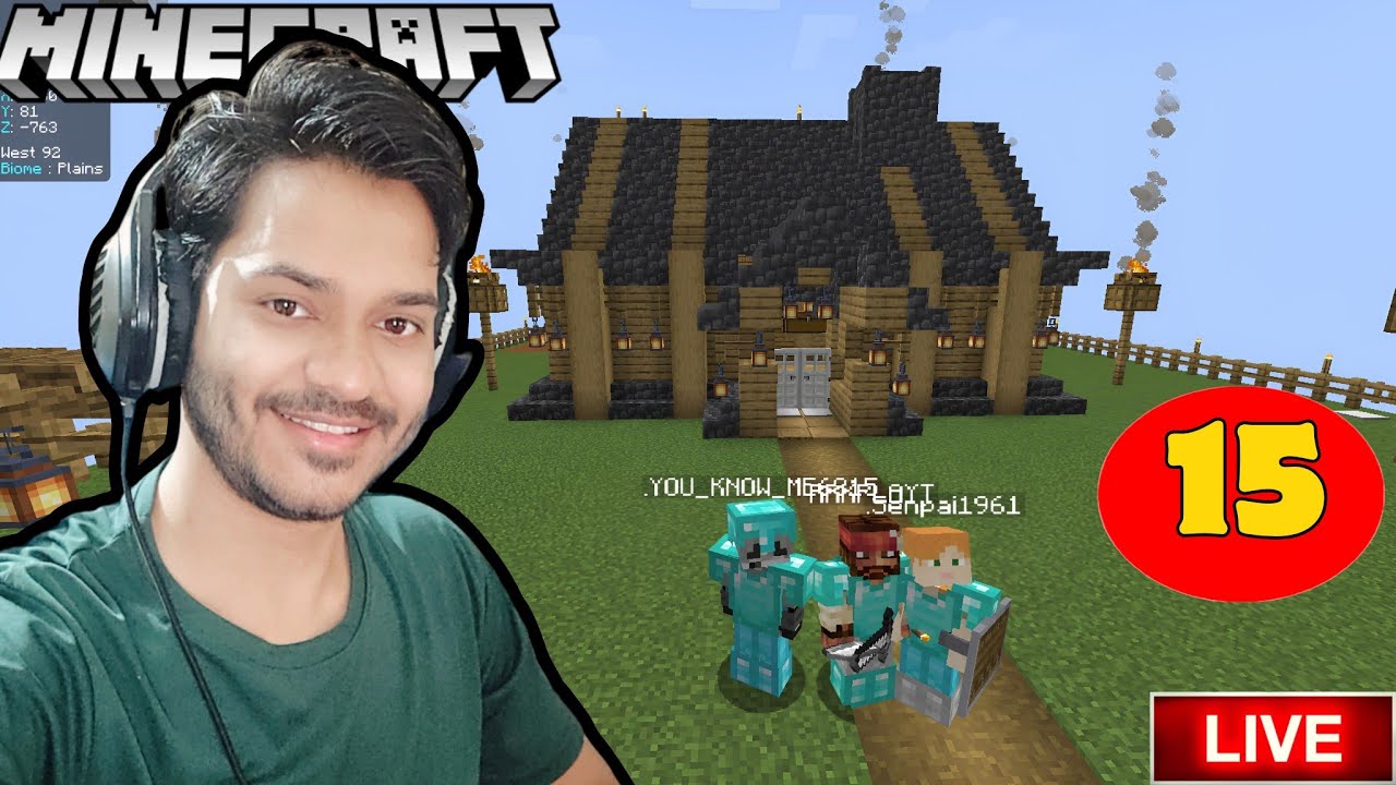 🔴S5| Day-15|😱🫣Today I am Playing Smp| 😁Minecraft Live #minecraftlive # ...