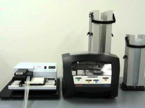 RapidStak microplate stacker and Multidrop 384 - YouTube