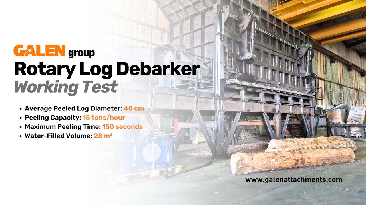 Rotary Log Debarker / This Machine Sales From Stock | Galen Group - YouTube