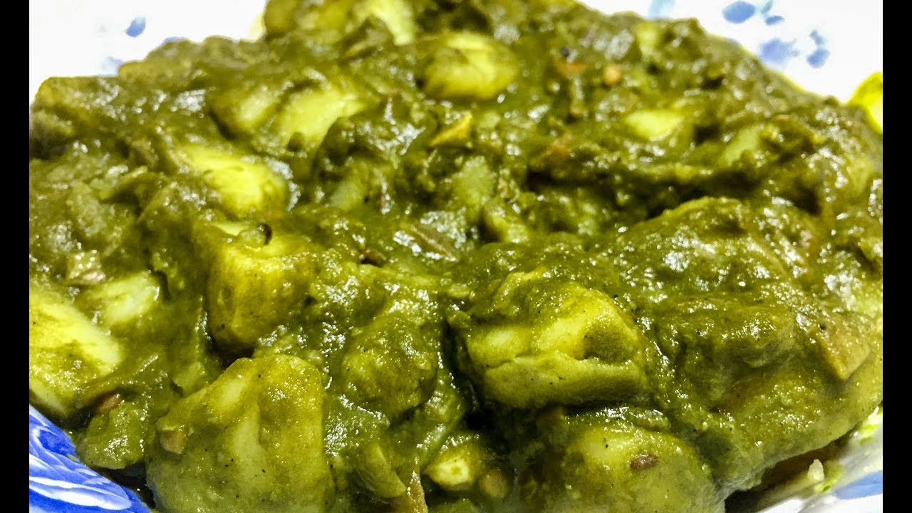 POTATO PALAK CURRY / Aloo palak sabzi ( healthy & tasty ) | Palaak ...