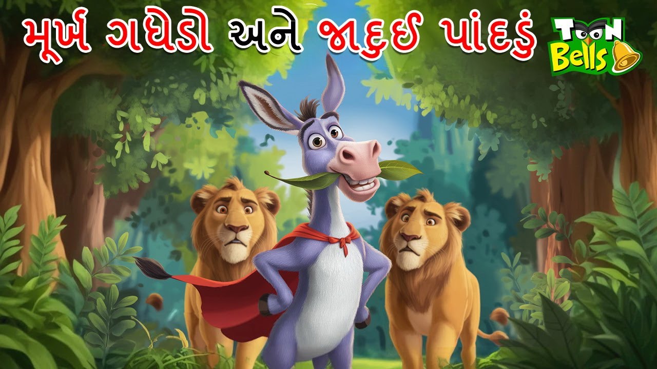 મૂર્ખ ગધેડો અને જાદુઈ પાંદડું | MURKH GADHEDO | GUJARATI CARTOON | TOON ...