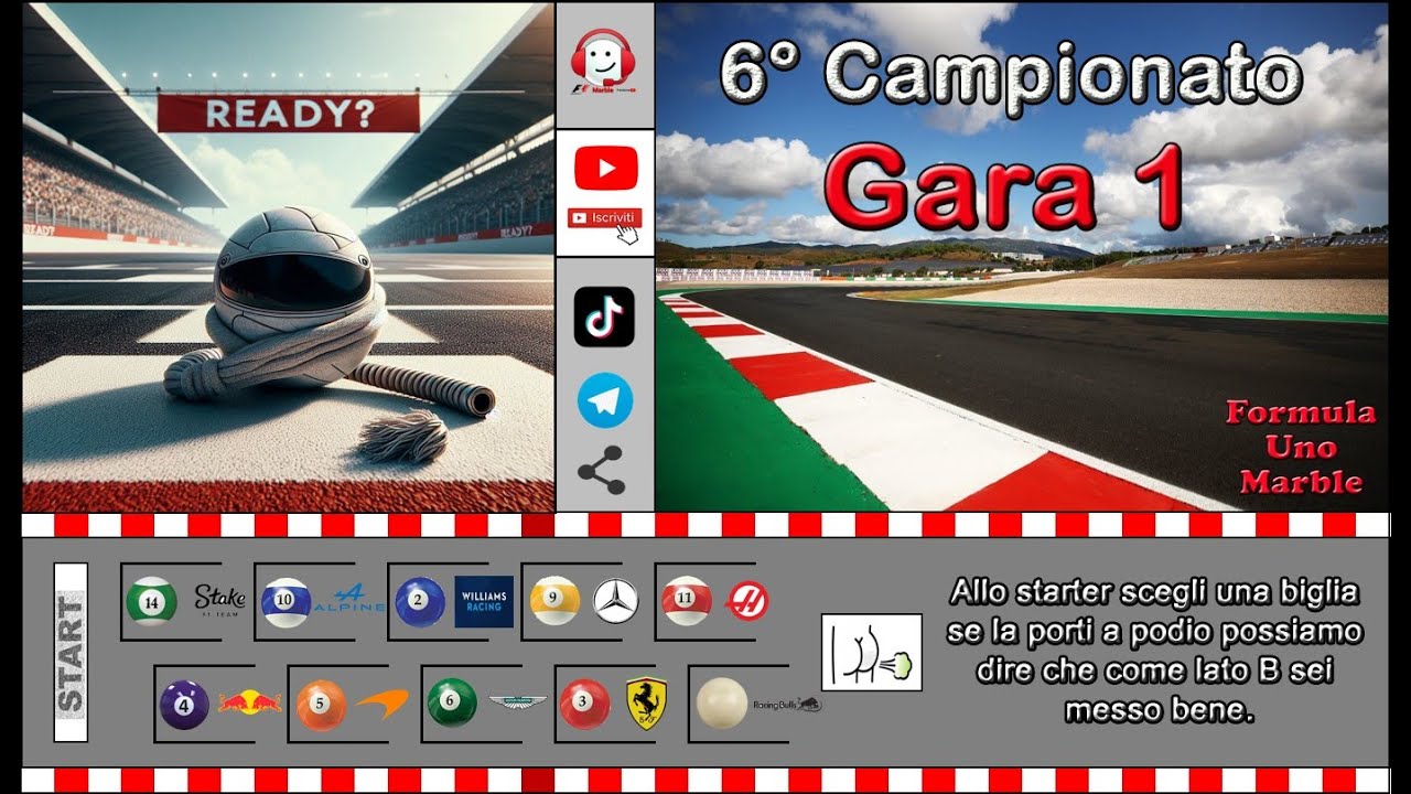 Gara 1 Formula Uno Marble 6° Campionato - YouTube
