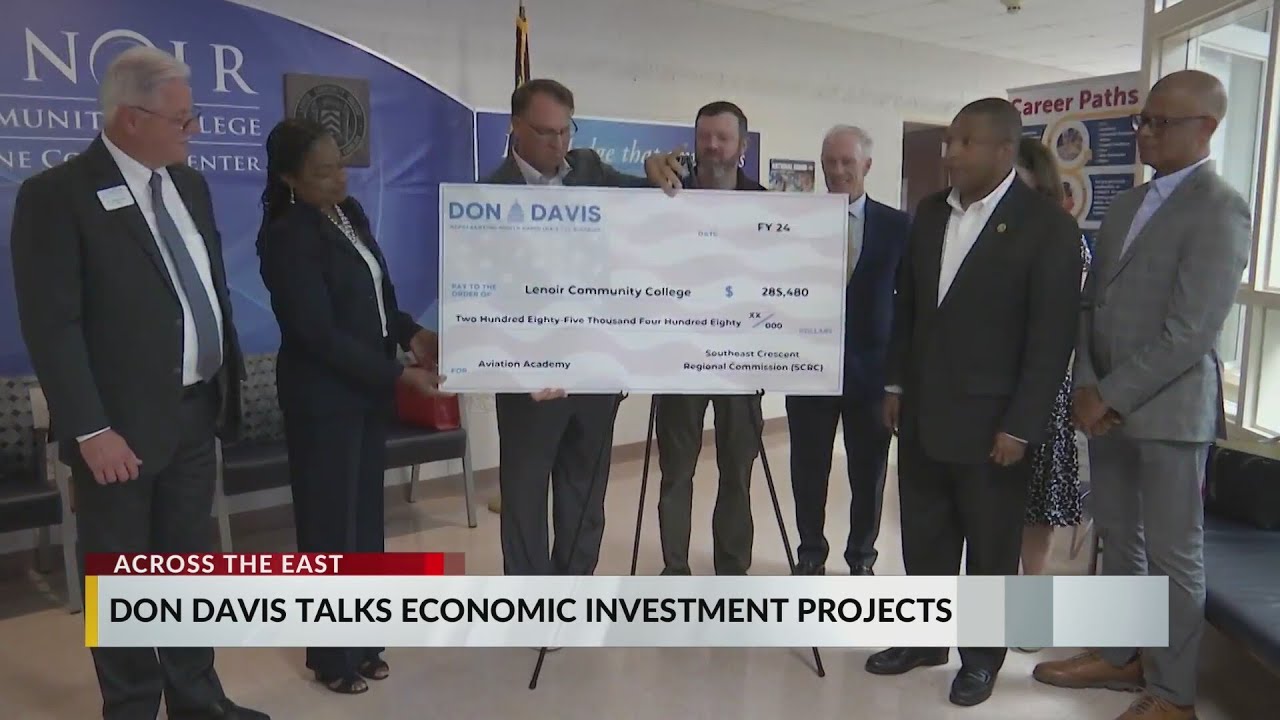 Congressman Don Davis visits Greene County, presents checks - YouTube