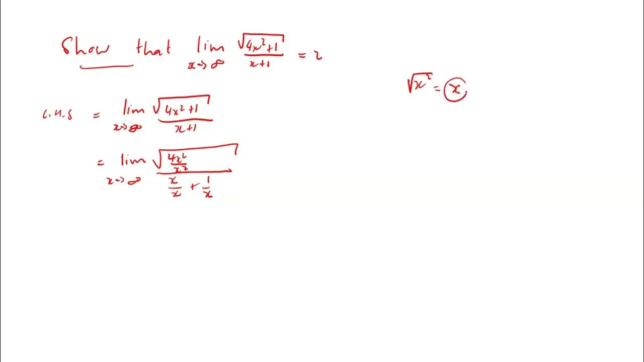 Limit to infinity problem solving - YouTube