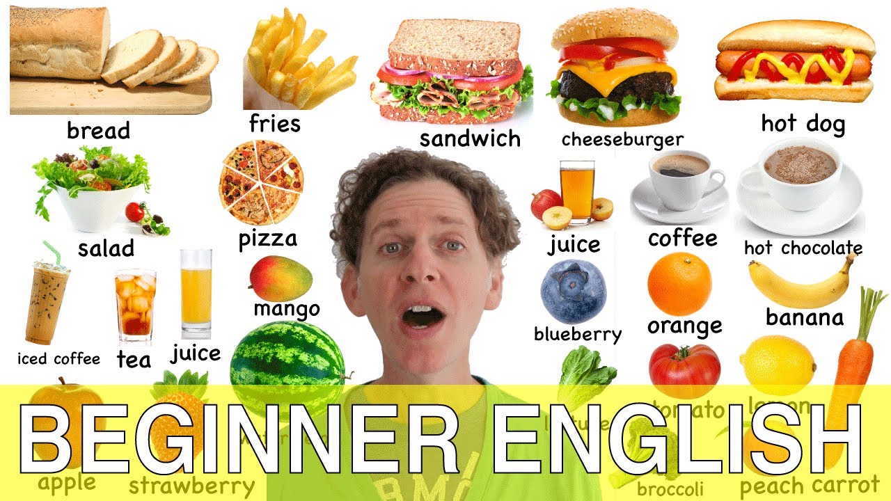 100 Words In English Beginner English Food Drinks Phrases YouTube 100 Words In English Beginner English Food Drinks Phrases YouTube