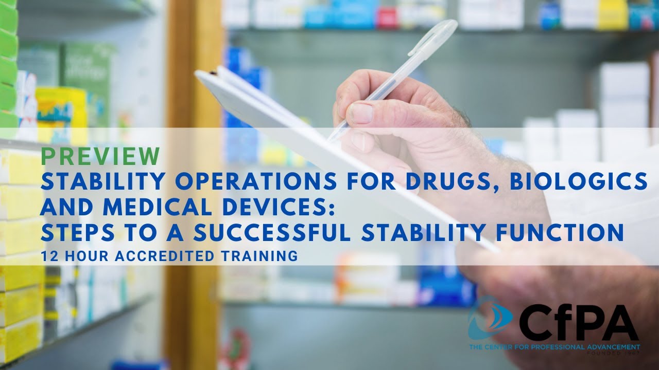 PREVIEW: Stability Operations for Drugs, Biologics and Medical Devices ...