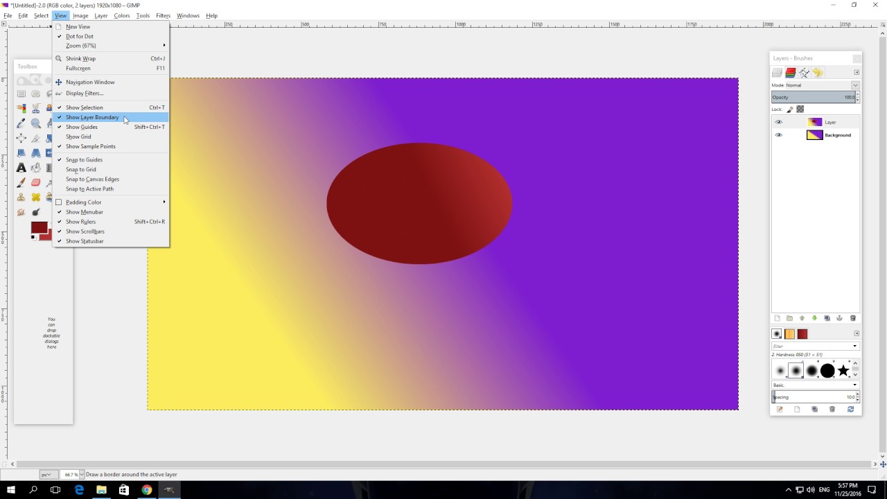 How To Hide Layer Boundary In GIMP YouTube How To Hide Layer Boundary In GIMP YouTube