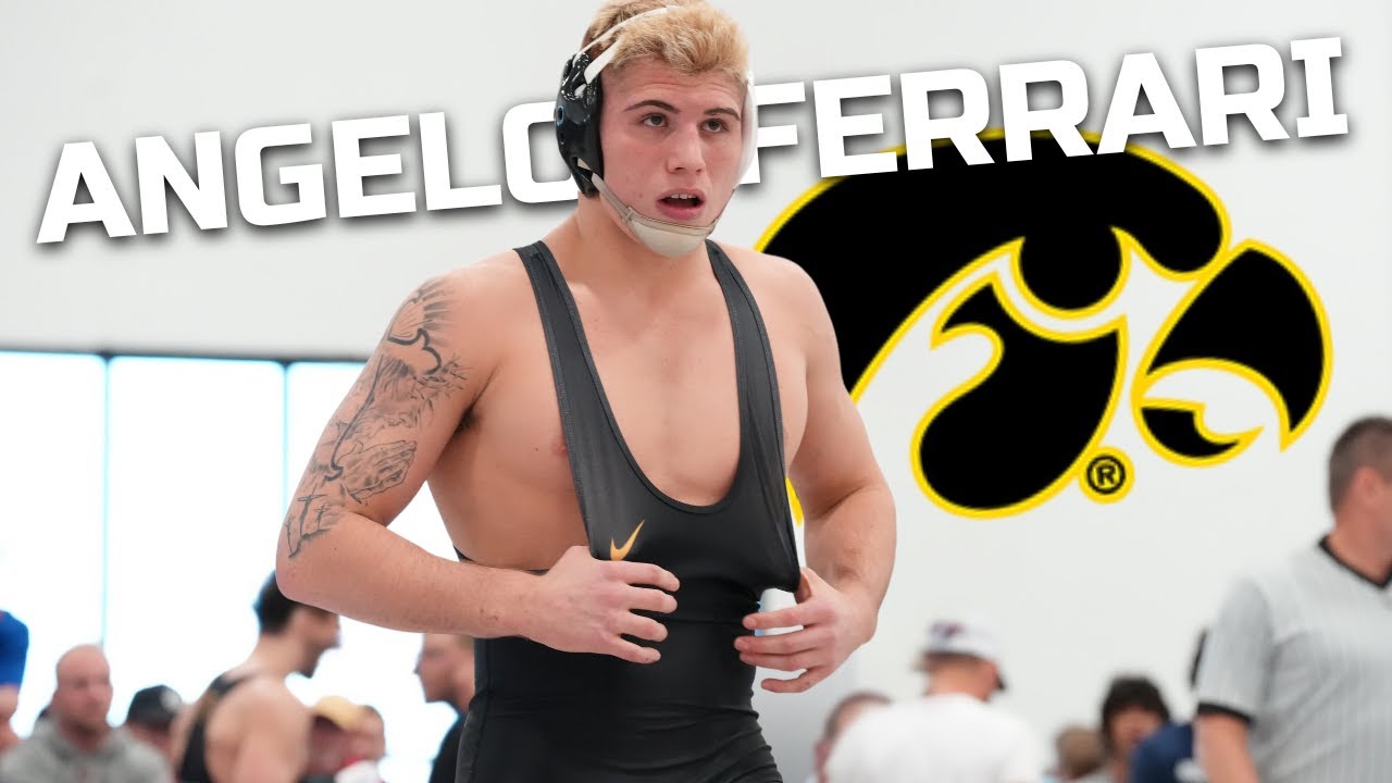 Angelo Ferrari's First Match as an Iowa Hawkeye - YouTube