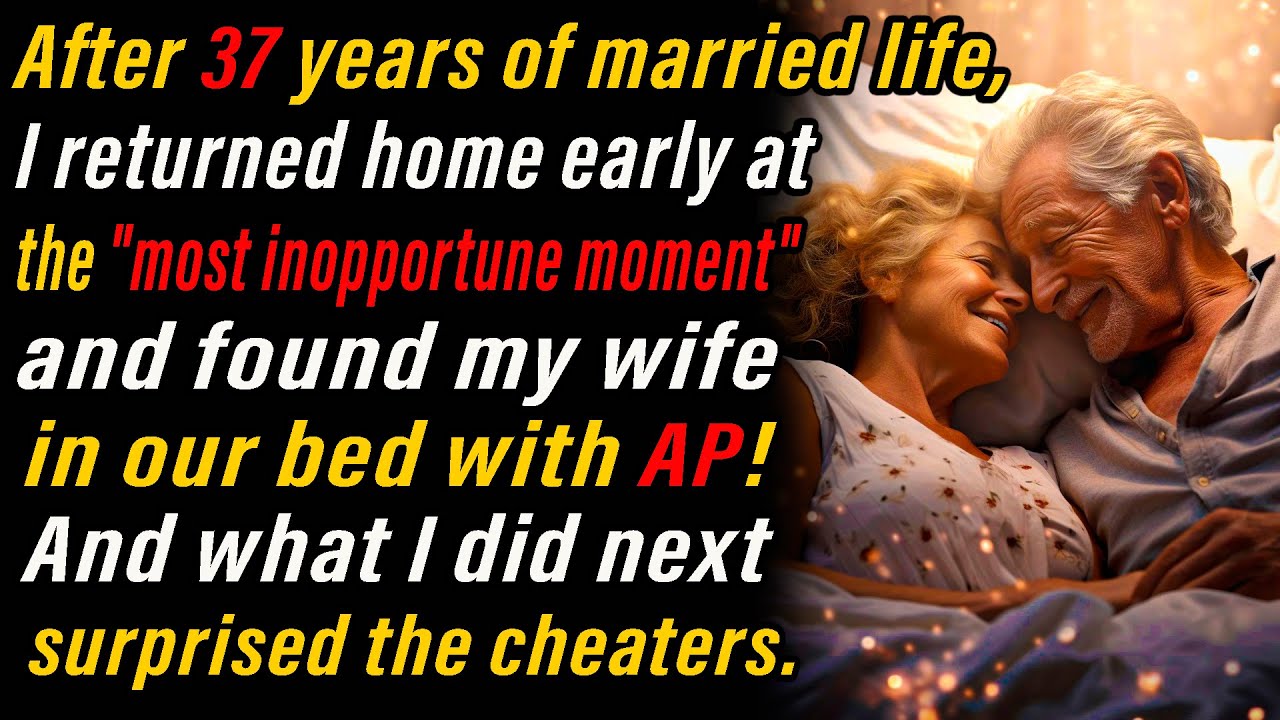 After 37 years of married life, I returned home early at the "most ...