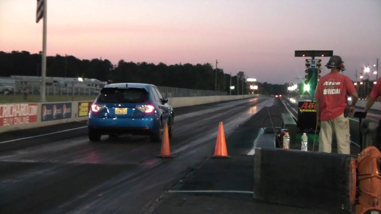 drag racing 2010 sti se 13.0 @ 105 - YouTube