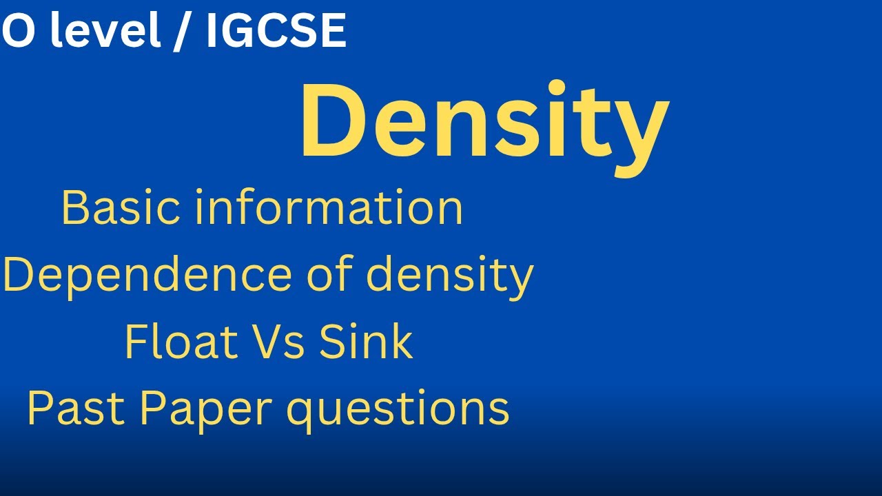 Density Explained - YouTube