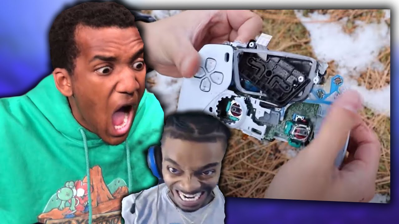 Reacting to YouTubers BREAKING Their PS5 Controllers - YouTube