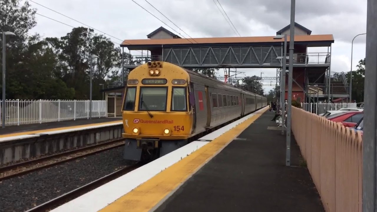 Queensland Rail ICE 154 Departing Landsborough Station on a North ...