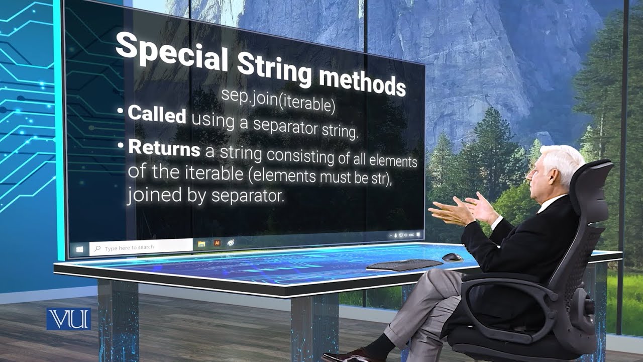 Special String Methods - sep.join | Programming Using Python | CS306_Topic046 - YouTube