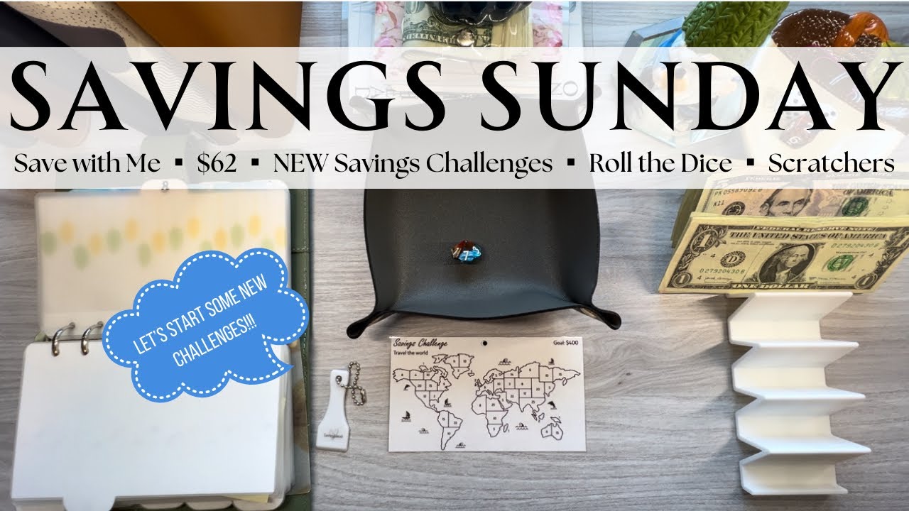 Let's save some money! | Savings Sunday | New Savings Challenges | Roll ...