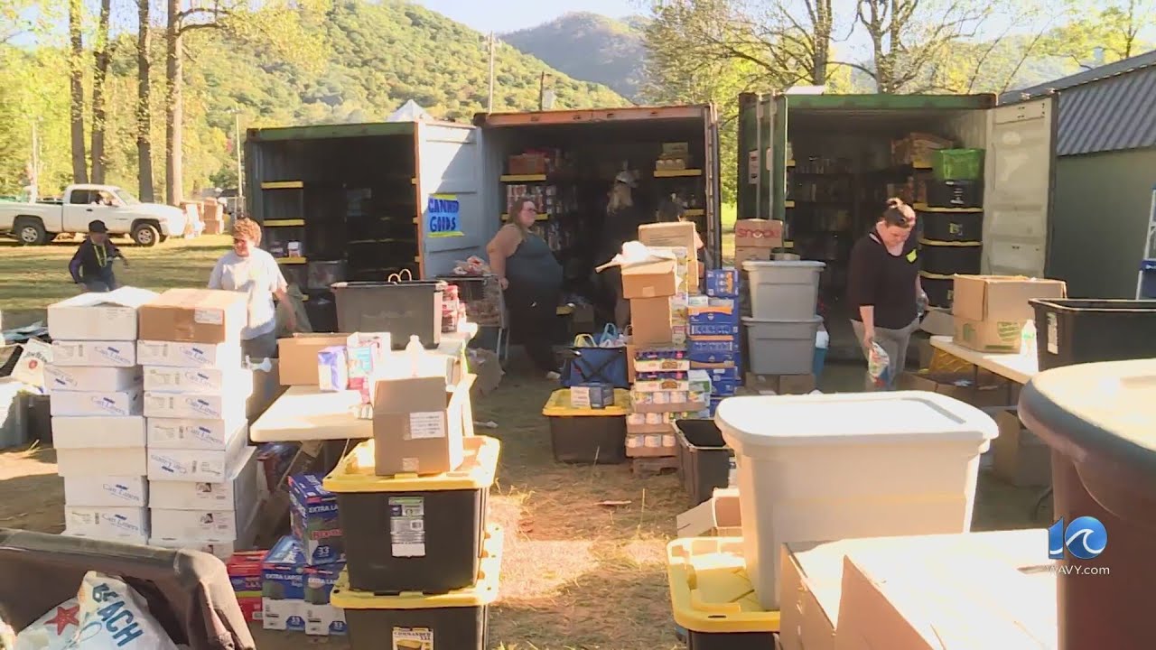 Help from Hampton Roads brings relief to western NC - YouTube