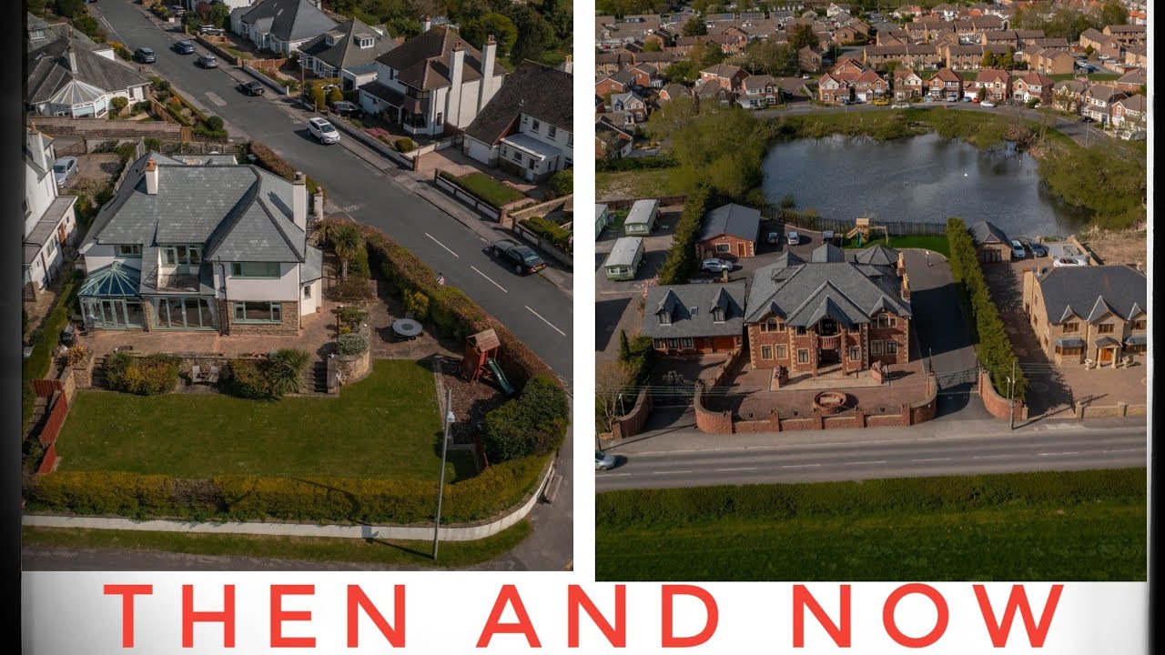 Tyson Fury heavyweight Champion, New and Old homes from the Air with a ...