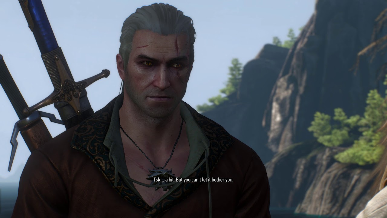 The Witcher 3 - Geralt talking about scar mark on his face with Ciri ...