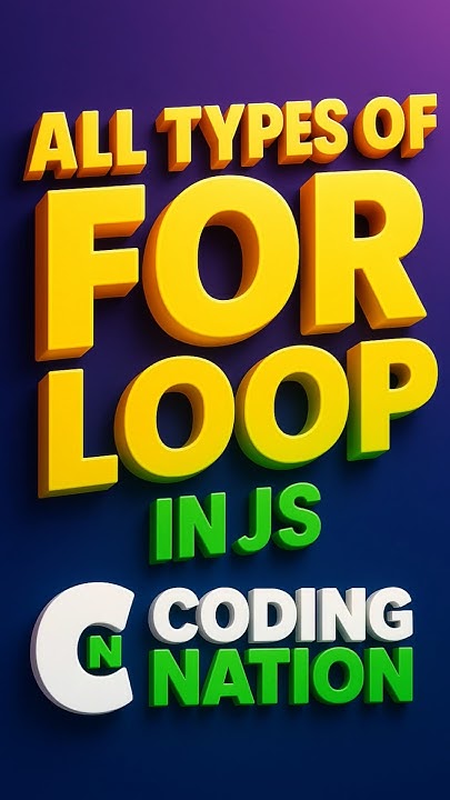 all types of for loops | for of | for in |#coding #javascript #loops - YouTube