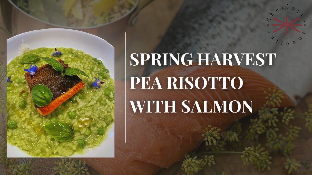 Easy Pea Risotto with Salmon - Remembering Spring Harvest - YouTube
