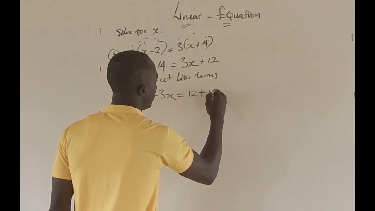 Linear Equations: How to solve Linear equation - YouTube