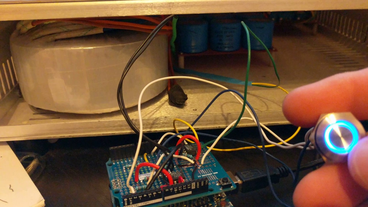 Arduino controlled amplifier soft start - YouTube