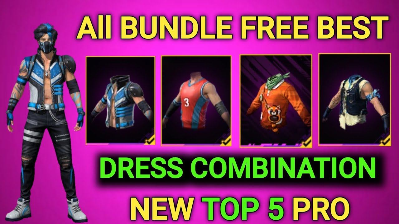 New Gold Royale Bundle Free Dress Combination | Free Fire Dress ...