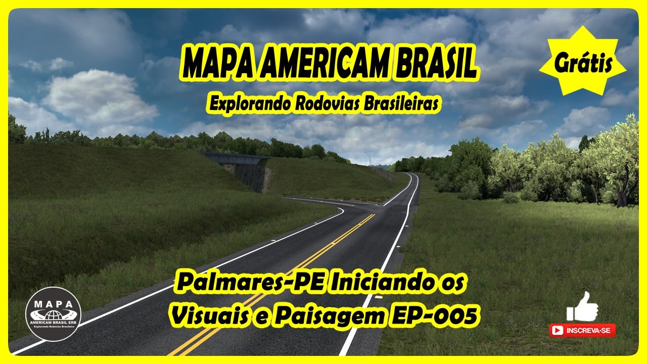 MAPA AMERICAM BRASIL - Palmares-PE Iniciando os Visuais e Paisagem EP ...