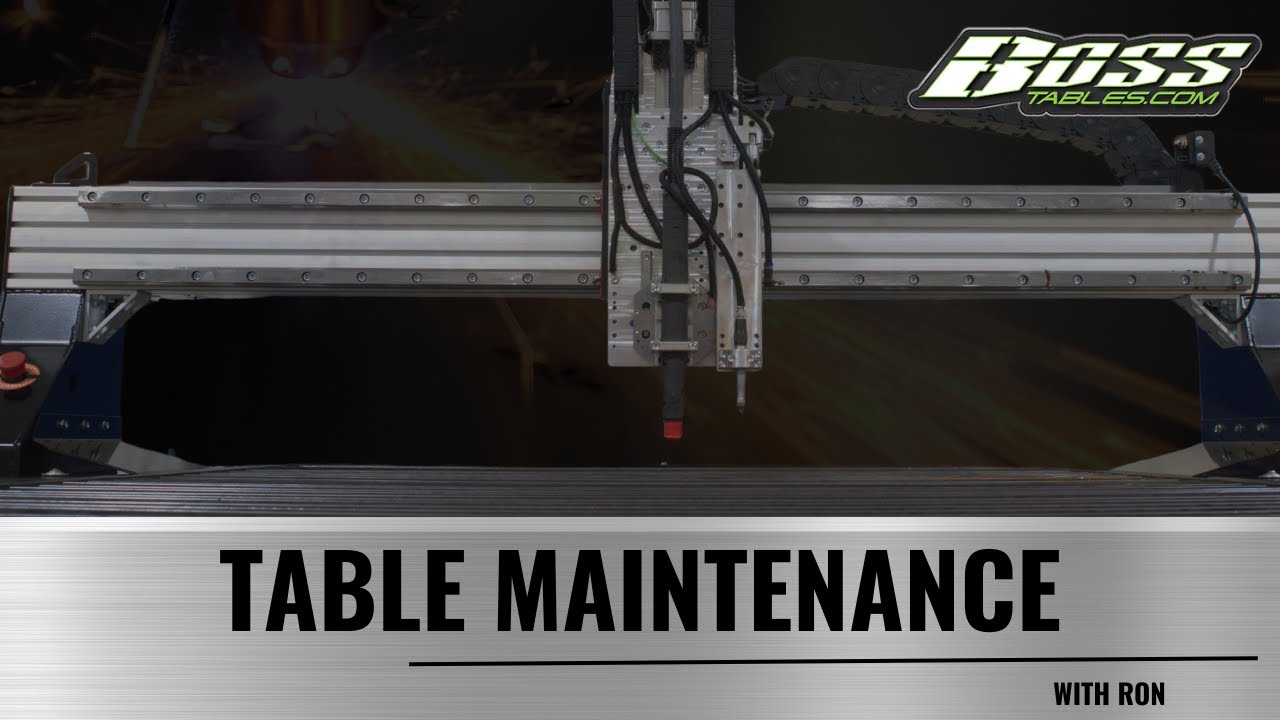BOSS CNC Table Maintenance - YouTube
